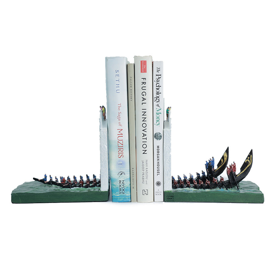 Snake Boat Race - Resin Bookend - MemoryTrain Creatives Private Limited